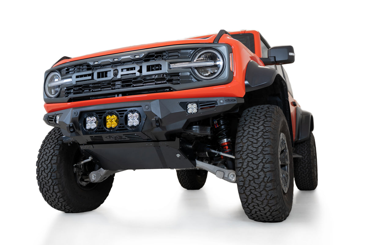 Bronco Raptor Front Bumper | Bomber Series With Baja Designs Lighting