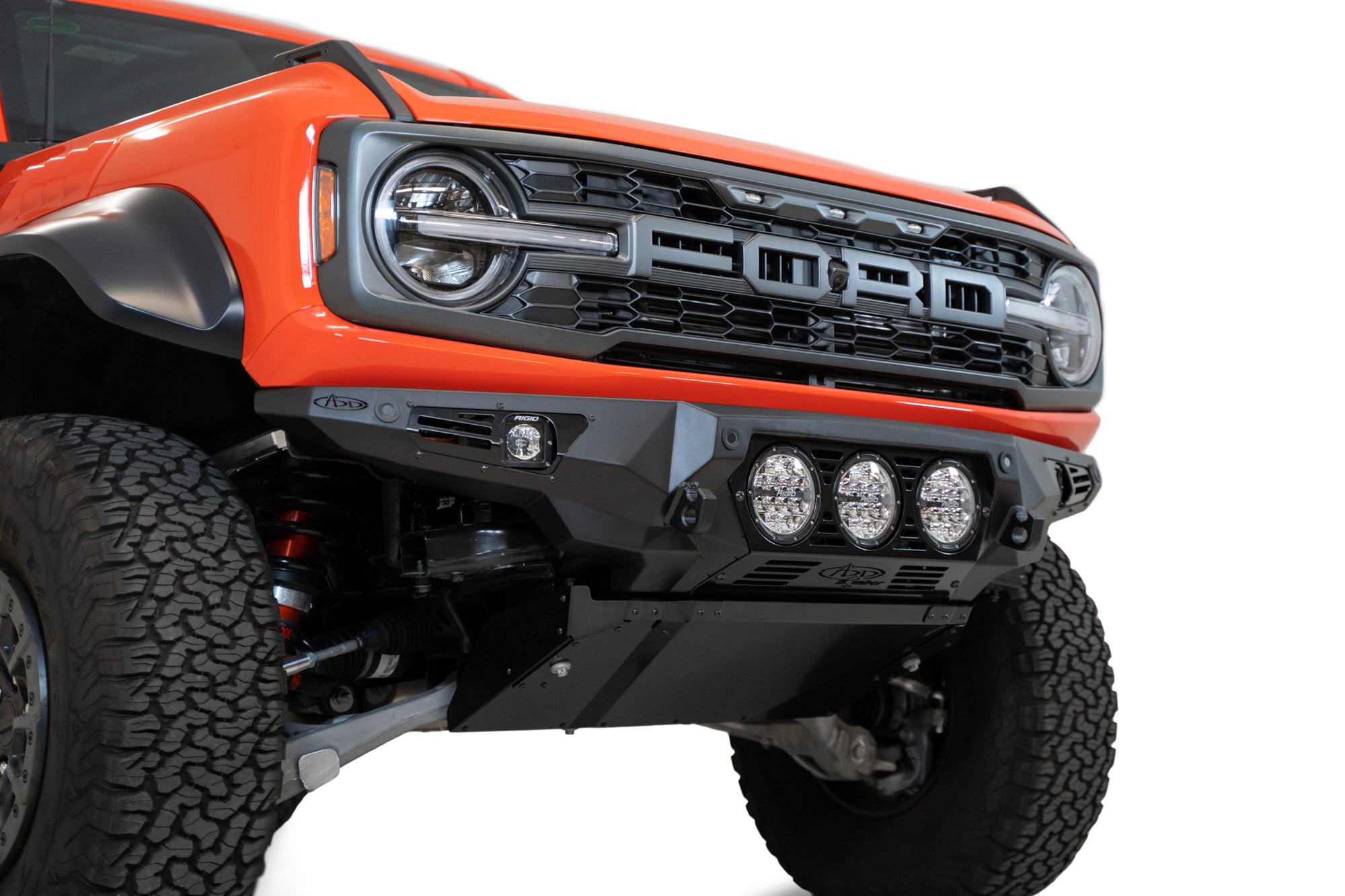 Bronco Raptor Front Bumper | Bomber Series With Rigid Lighting