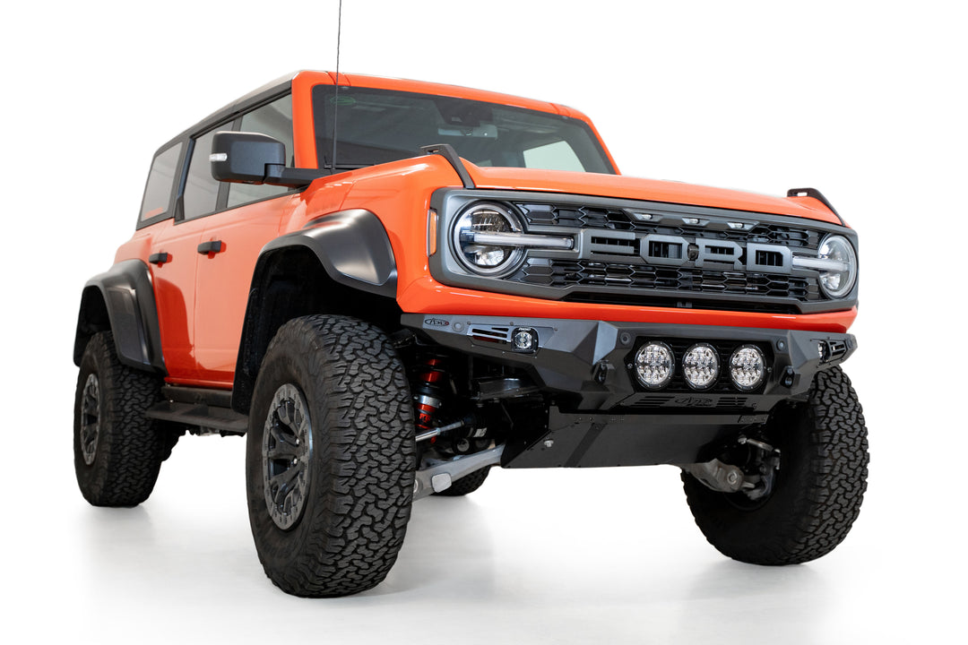 Bronco Raptor Front Bumper | Bomber Series With Rigid Lighting